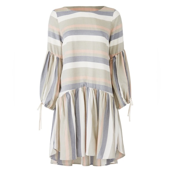 Paper Crown | Dresses | Paper Crown Striped Faro Crepe Shift Dress Sz S ...
